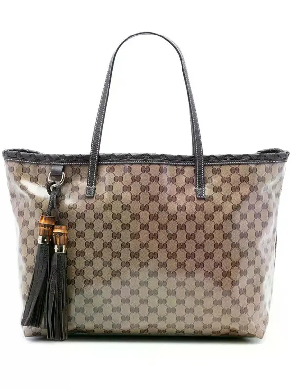 Gucci Gg Crystal Peggy Braided Tote Bag - Neutrals