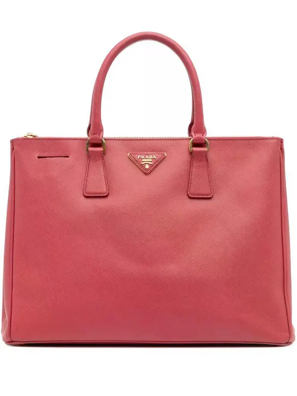 Prada Galleria Double Zip Tote Bag - Pink