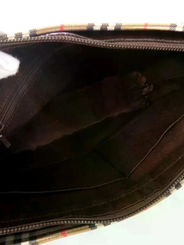 Burberry Haymarket Check Canvas Tote Bag - Brown