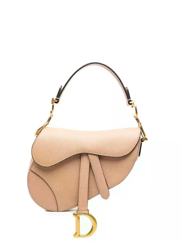 Dior 2019 Mini Grained Calfskin Saddle Satchel - Neutrals