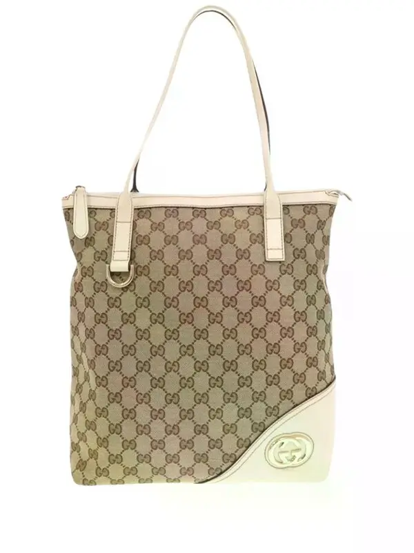 Gucci Gg Canvas Britt Tote Bag - White