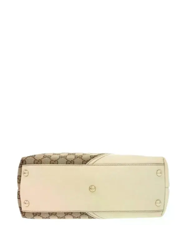 Gucci Gg Canvas Britt Tote Bag - White