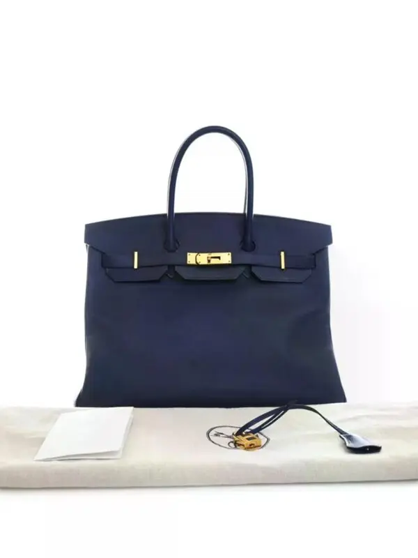 Hermès 2016 Epsom Birkin Retourne 35 Handbag - Blue