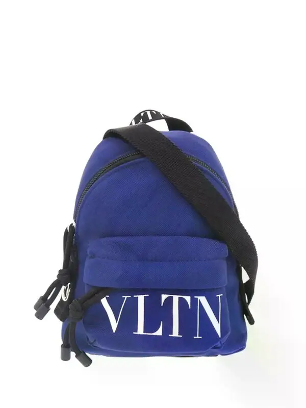 Valentino Garavani Vltn Mini Canvas Convertible Backpack - Blue