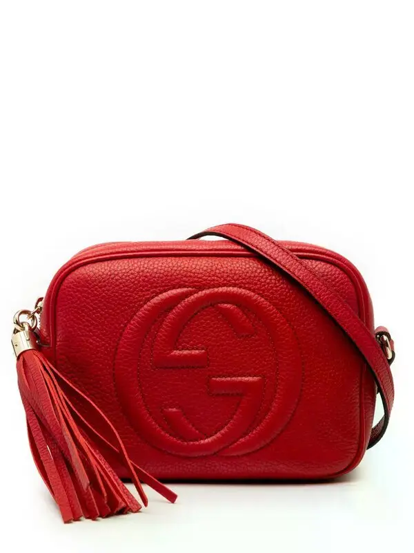 Gucci Leather Soho Disco Crossbody Bag - Red