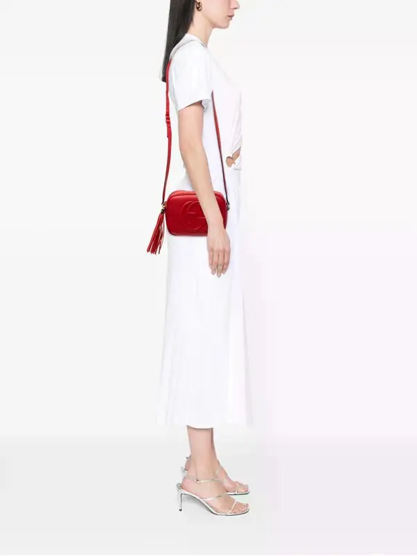 Gucci Leather Soho Disco Crossbody Bag - Red