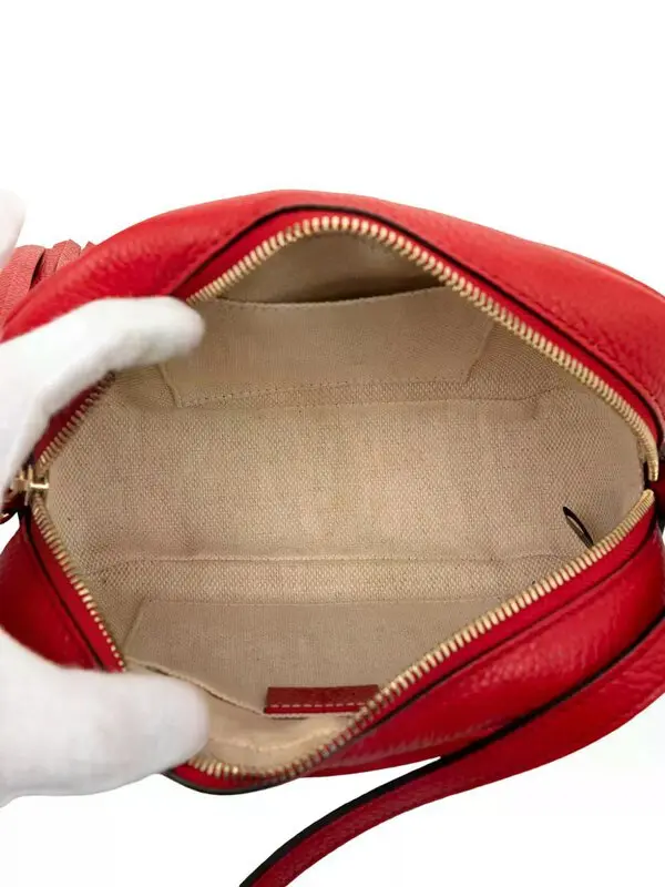 Gucci Leather Soho Disco Crossbody Bag - Red