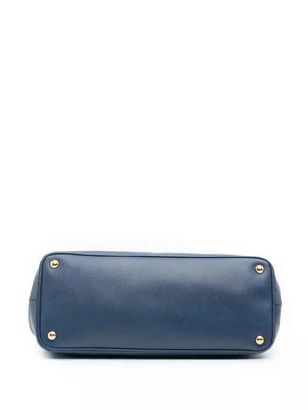 Prada 2010-2025 Large Saffiano Lux Galleria Tote Bag - Blue
