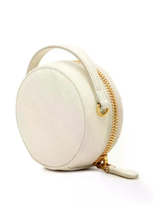 Prada Mini Saffiano Triangle Pouch Satchel