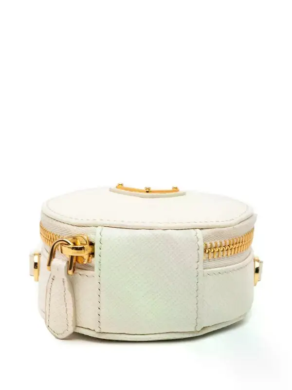 Prada Mini Saffiano Triangle Pouch Satchel