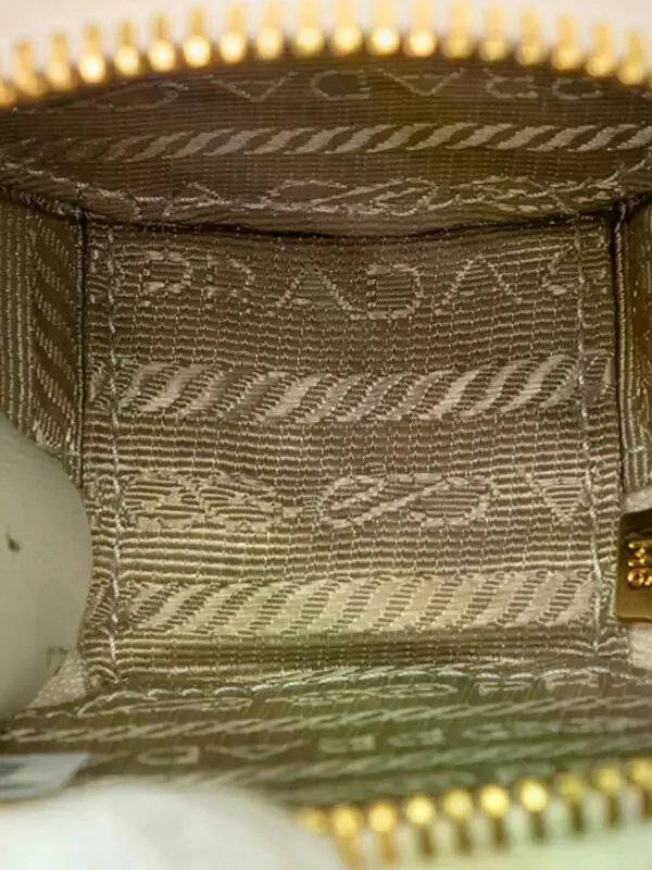Prada Mini Saffiano Triangle Pouch Satchel