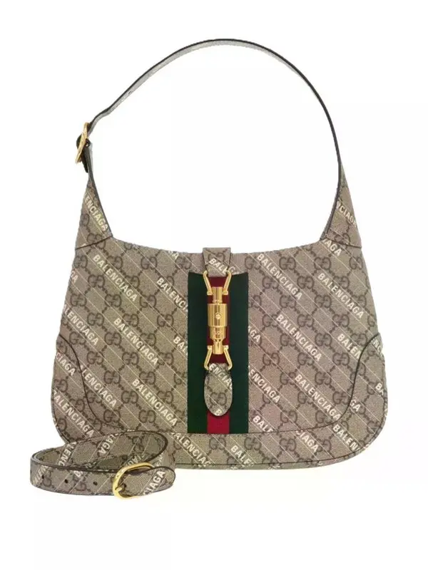 Gucci 2016-2026 Balenciaga The Hacker Project Small Gg Supreme Web Jackie 1961 Crossbody Bag - Neutrals