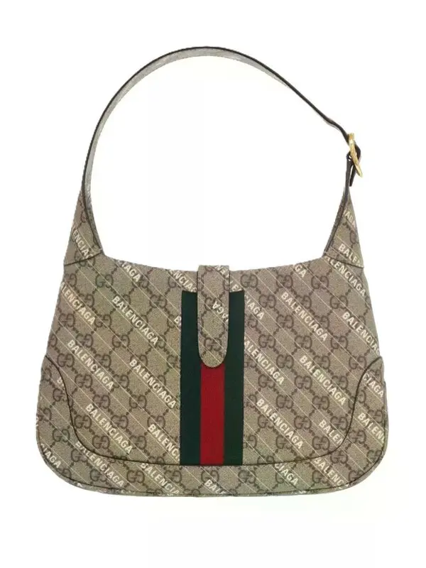 Gucci 2016-2026 Balenciaga The Hacker Project Small Gg Supreme Web Jackie 1961 Crossbody Bag - Neutrals