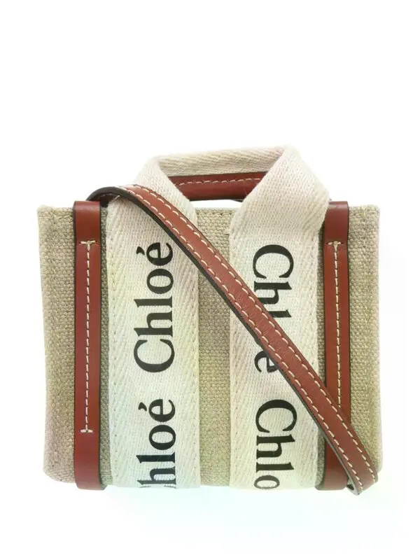 Chloé Nano Canvas Woody Satchel - Neutrals