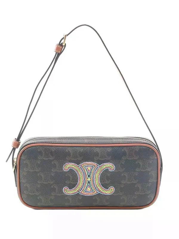 Celine Mini Triomphe Coated Canvas Camera Bag - Brown