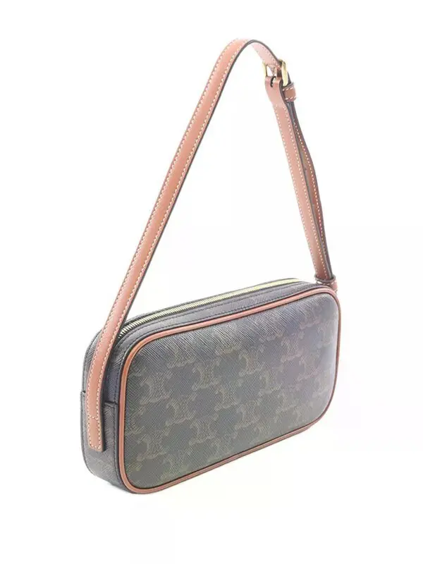 Celine Mini Triomphe Coated Canvas Camera Bag - Brown