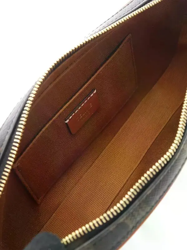 Celine Mini Triomphe Coated Canvas Camera Bag - Brown