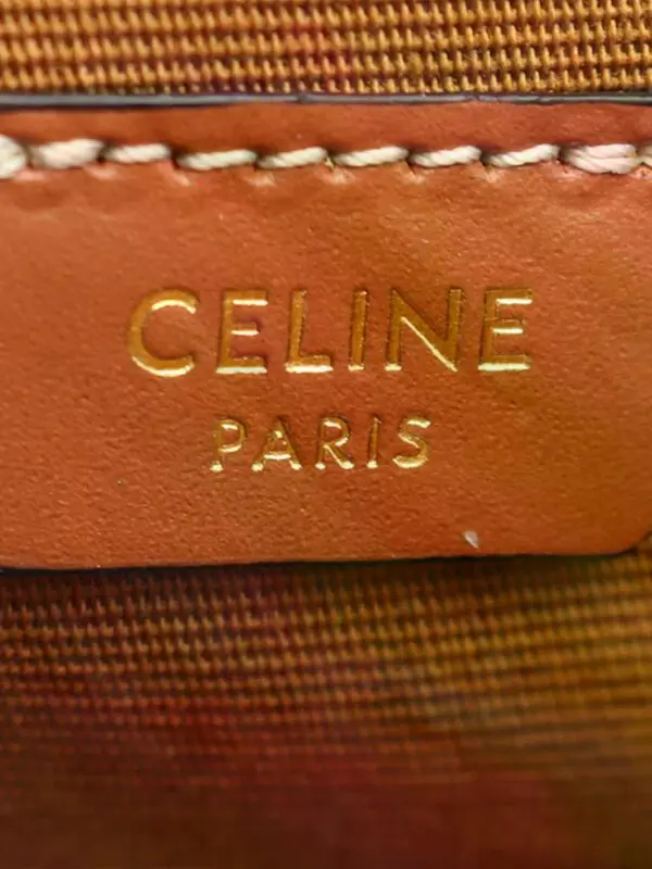 Celine Mini Triomphe Coated Canvas Camera Bag - Brown