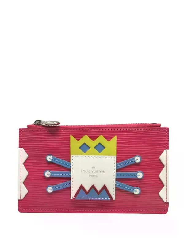 LOUIS VUITTON 2014 Epi Pochette Crete Tribal Mask Coin Pouch - Pink