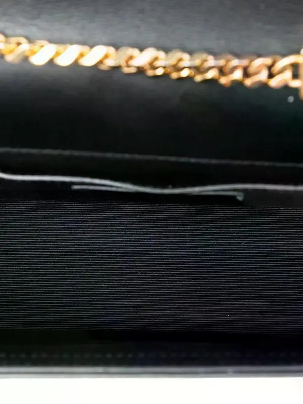 Saint Laurent 2016 Medium Lambskin Monogram Kate Crossbody Bag - Black