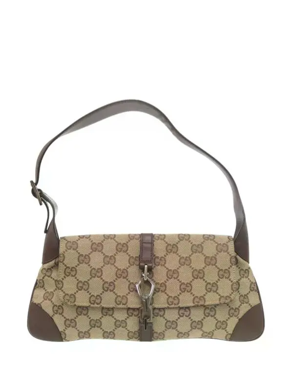 Gucci Gg Canvas Jackie O Flap Shoulder Bag