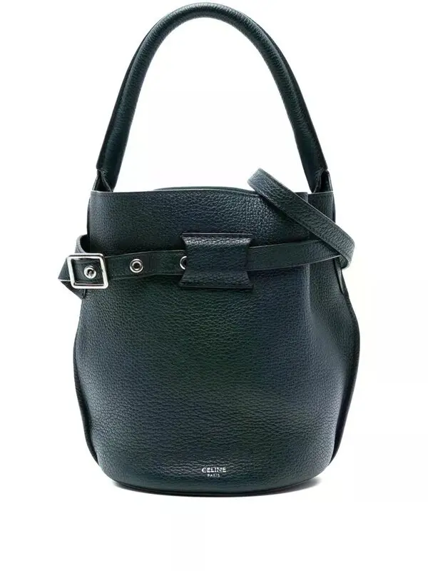 Celine Leather Nano Big Bucket Bag - Green