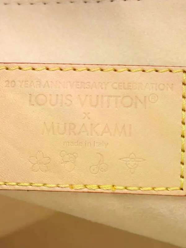LOUIS VUITTON Murakami Monogram Multicolore Onthego Mm Tote Bag - White