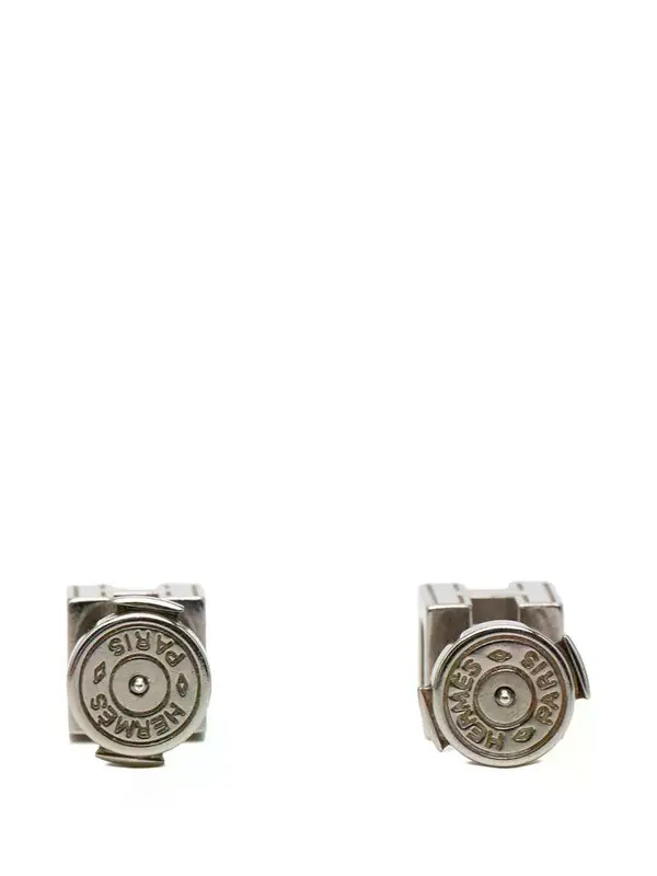 Hermès 2000-2025 Enamel Cage Earrings - Neutrals