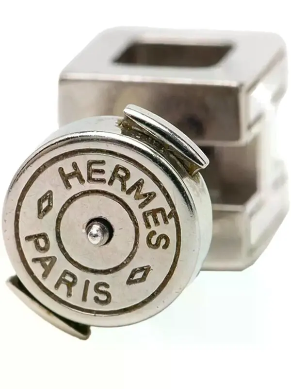 Hermès 2000-2025 Enamel Cage Earrings - Neutrals