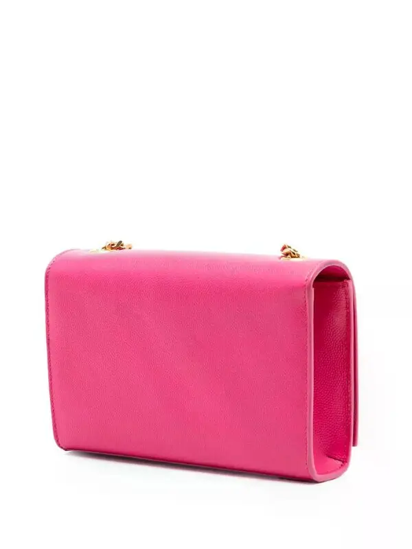 Saint Laurent 2014 Small Grain De Poudre Monogram Kate Crossbody Bag - Pink