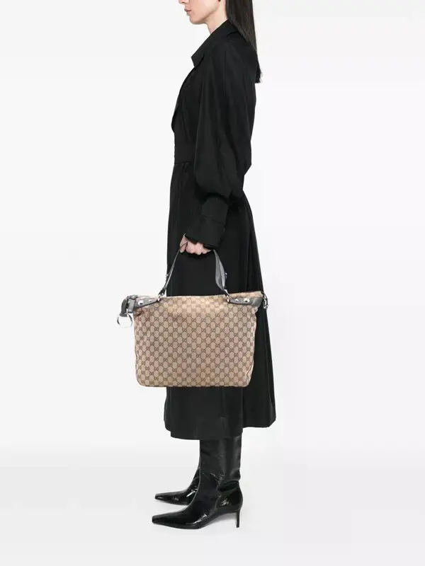 Gucci Large Gg Canvas Icon Bit Satchel