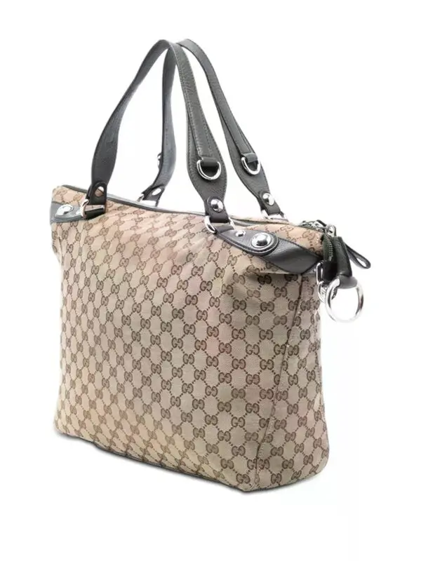 Gucci Large Gg Canvas Icon Bit Satchel