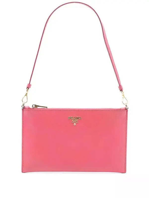 Prada Saffiano Leather Shoulder Bag - Pink