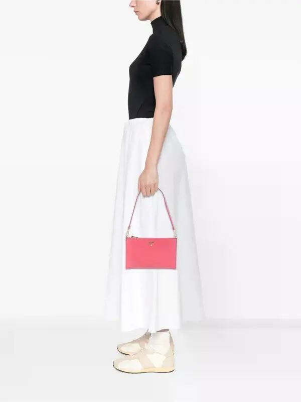 Prada Saffiano Leather Shoulder Bag - Pink