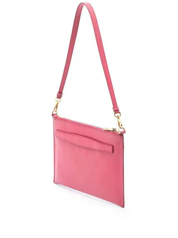 Prada Saffiano Leather Shoulder Bag - Pink