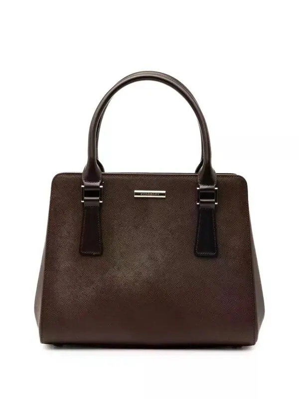 Burberry 2000-2017 Leather Tote Bag - Brown
