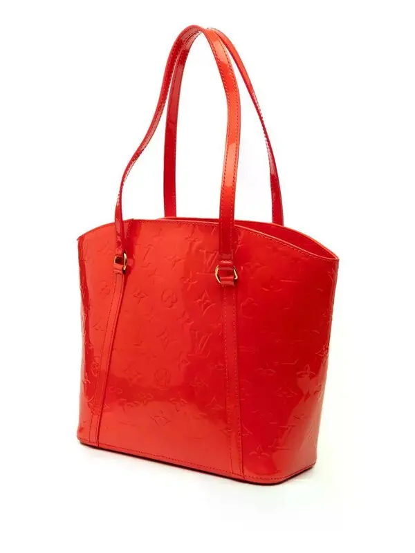 LOUIS VUITTON 2012 Monogram Vernis Avalon Mm Tote Bag - Red