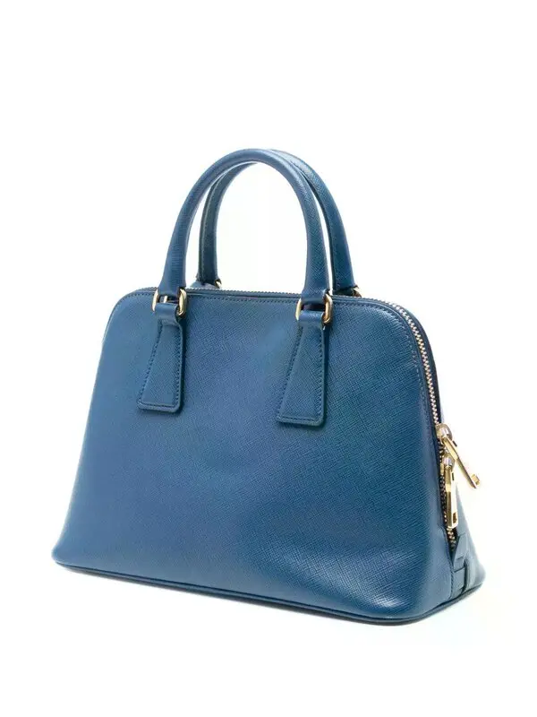Prada Small Saffiano Lux Promenade Satchel - Blue