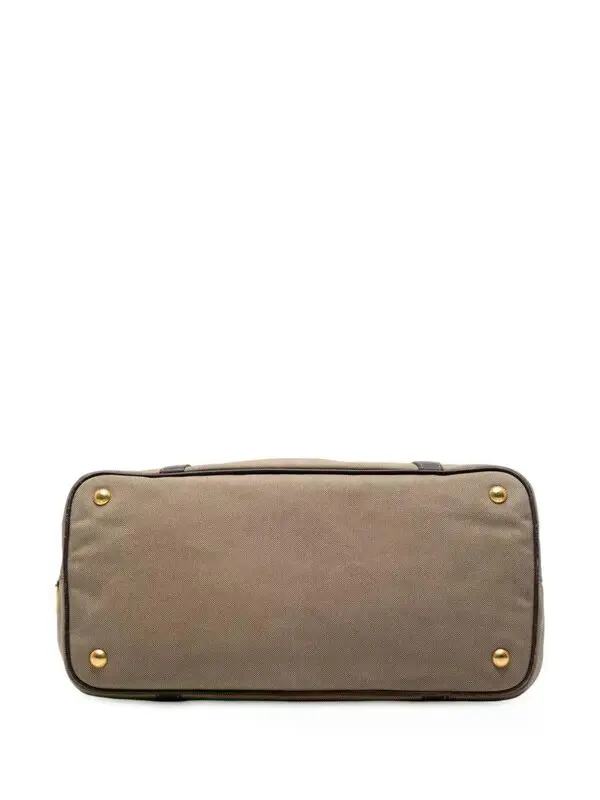 Prada Canvas Canapa Logo Satchel - Brown