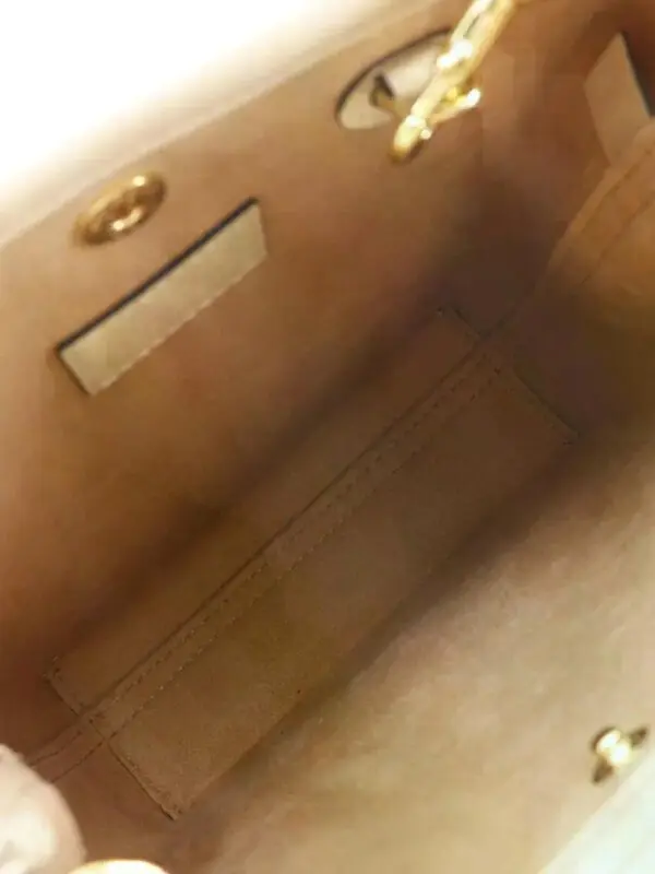 Gucci Super Mini Gg De-bossed Leather Satchel - Neutrals