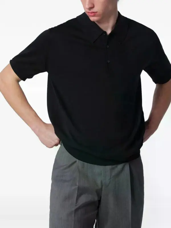 John Smedley Isis Polo Shirt - Black
