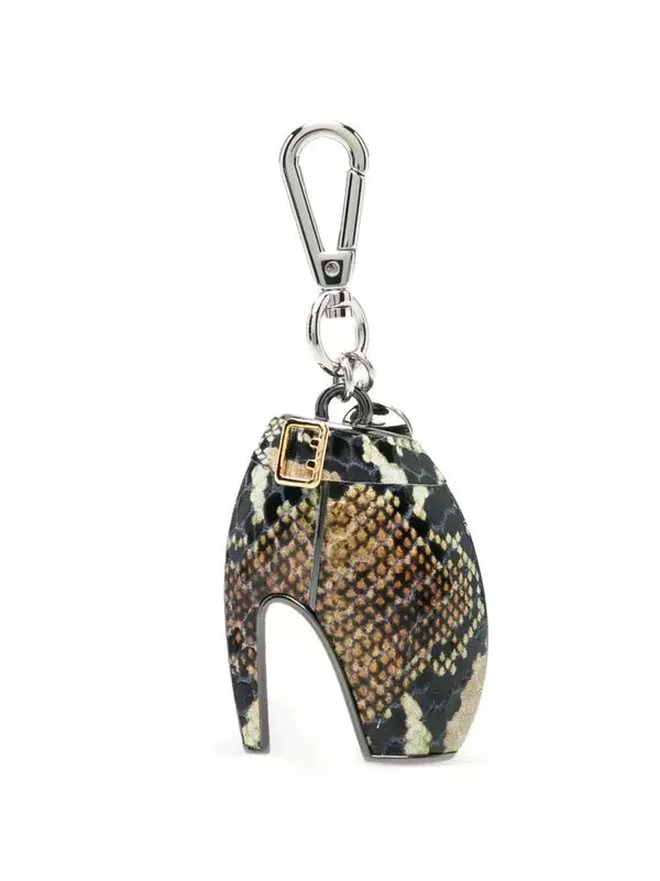 Alexander McQueen Armadillo Charm Keyring - Neutrals