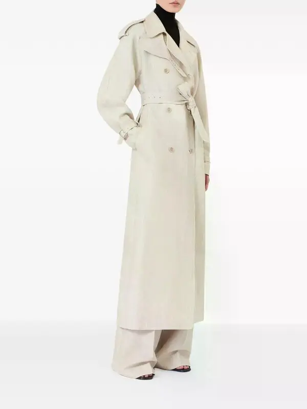 Max Mara Belted Double-breasted Trench Coat - Neutrals