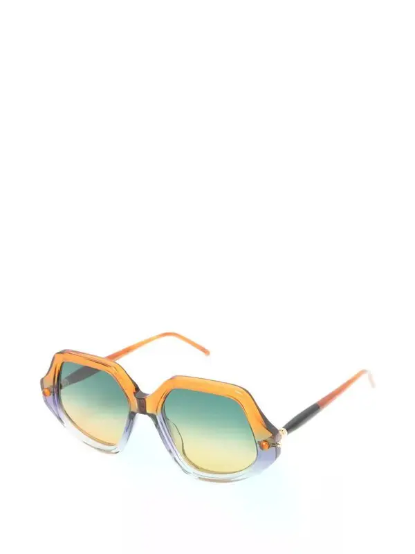 KUBORAUM Geometric Frame Sunglasses - Orange
