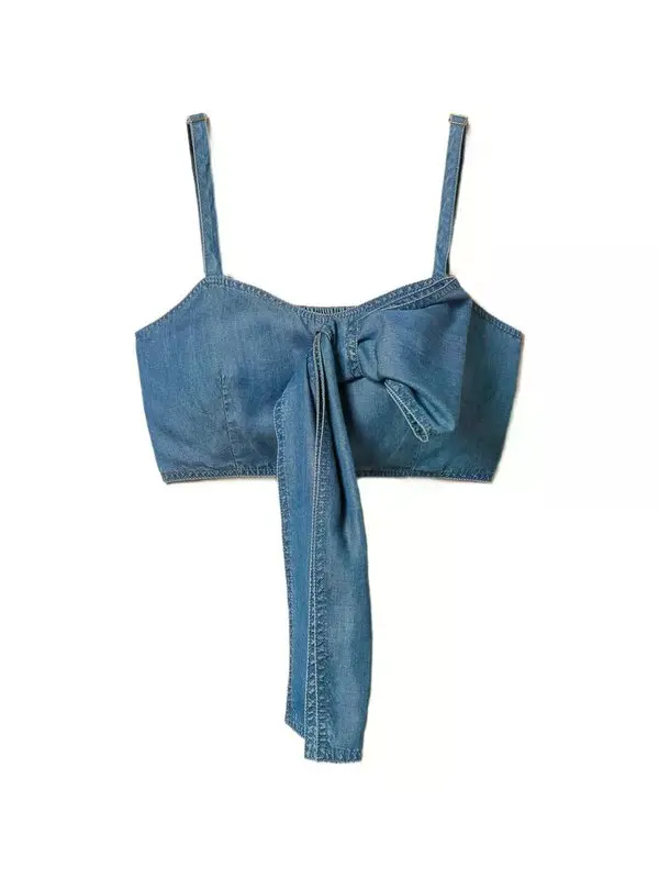 TWINSET Denim Bustier Top