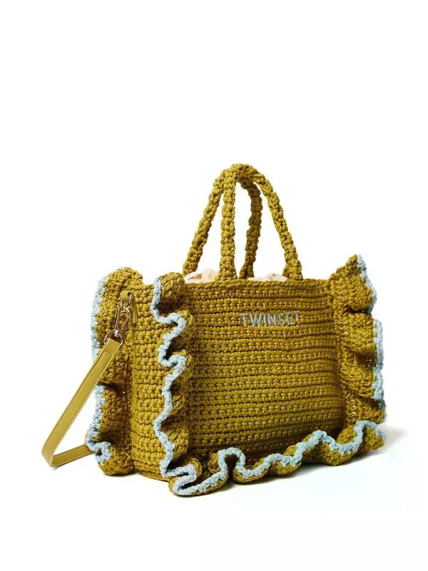 TWINSET Ruffled Tote Bag - Green