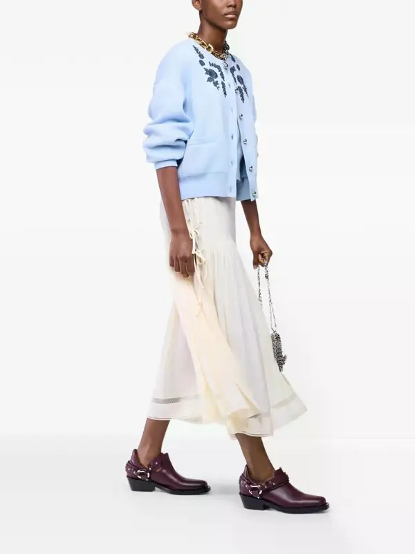 Rabanne Floral-embroidered Cardigan