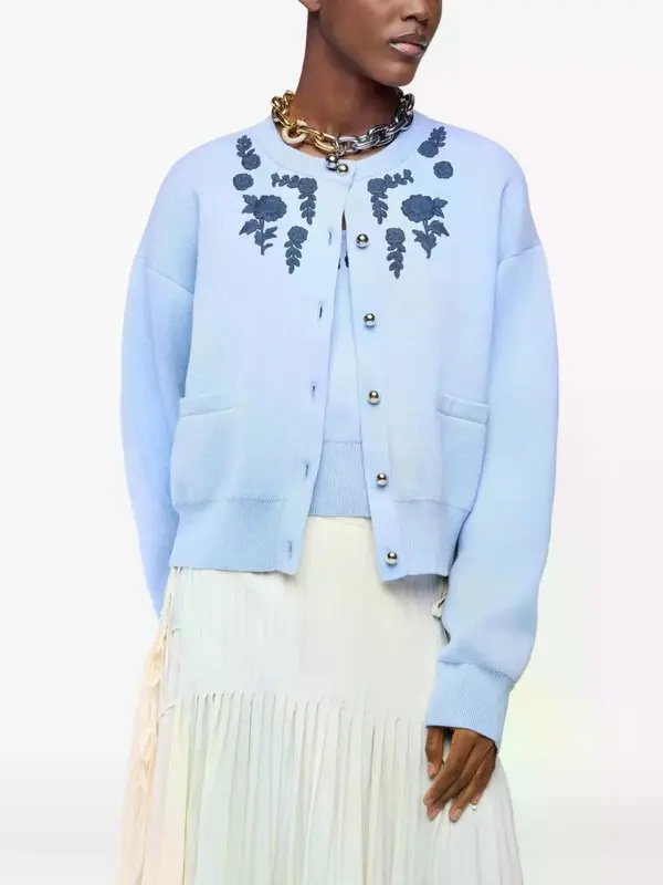 Rabanne Floral-embroidered Cardigan