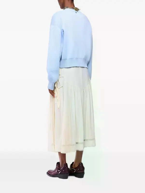 Rabanne Floral-embroidered Cardigan - Blue