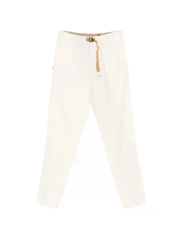 WHITE SAND Greg Belted Trousers - White